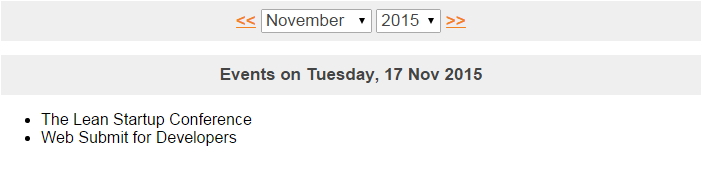 Php Event Calendar Events List By Codexworld Codexworld
