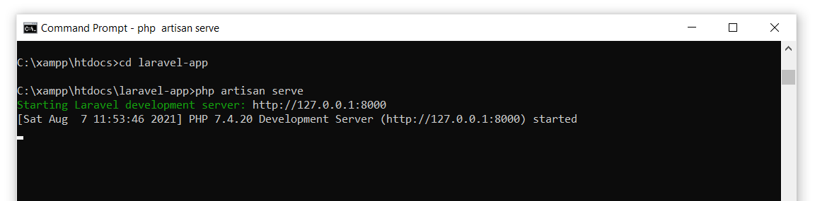 Install Laravel Using Xampp Shell Command In Windows