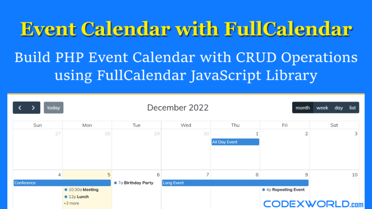 Codexworld Programming Blog Web Development Tutorials Php Mysql Jquery Ajax Wordpress